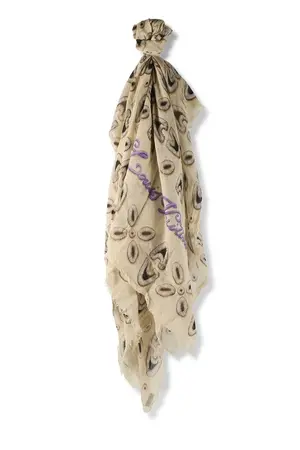 LOUIS VUITTON Printed Cashmere-blend Shawl - Beige