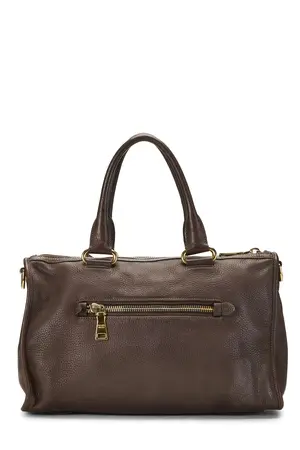 Prada Vitello Daino Convertible Zip Handbag