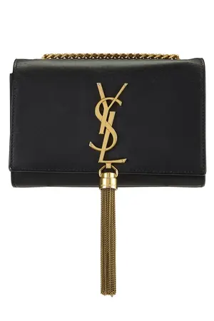 Saint Laurent Calfskin Kate Tassel - Black
