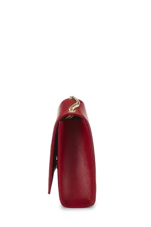 Saint Laurent Grainy Calfskin Kate - Red