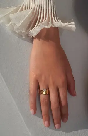 Lady Grey Cubic Zirconia Drift Ring - Gold