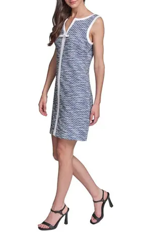 Karl Lagerfeld Metallic Tweed A-line Mini Dress