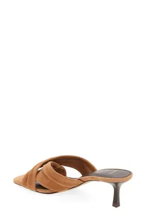 Mango Criss-cross Suede Slides