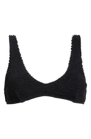 PACSUN Ellie Scrunch Bikini Top - Anthracite