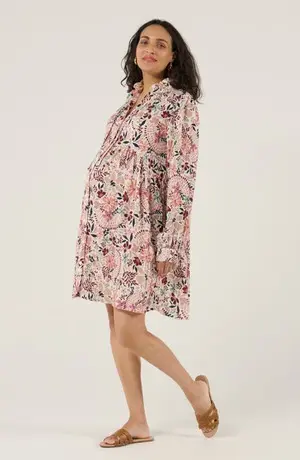CACHE COEUR Maternity And Nursing Shirt Dress Capucine