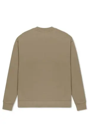 DALIX Relaxed Fit Midweight Fleece Crewneck Sweatshirt - Sand