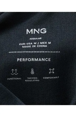 Mango Performance Zip Hoodie - Navy