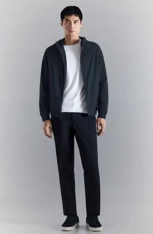 Mango Performance Zip Hoodie - Navy