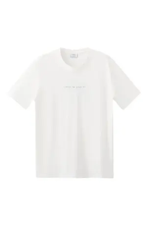 Mango Departure Cotton Graphic T-shirt - White