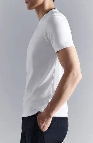 Mango Slim Fit Comfort Stretch T-shirt - White