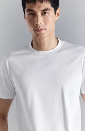 Mango Slim Fit Comfort Stretch T-shirt - White