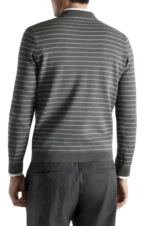 Mango Striped Jersey Crewneck Sweater