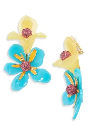 Lele Sadoughi Bouquet Paradis Clip-on Earrings