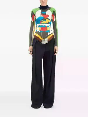 JEAN PAUL GAULTIER Body Map Print Long-sleeved Top
