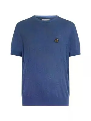 Philipp Plein Monogram-pattern T-shirt - Blue