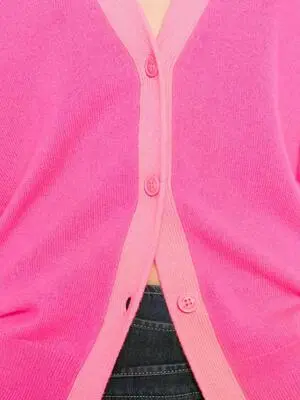 From Future Two-tone V-neck Cardigan