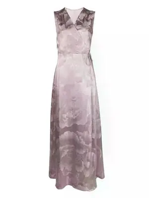 Carine Gilson Floral-jacquard Silk Nightdress - Pink