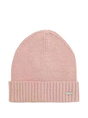 Geox Ribbed Logo Beanie - Pink