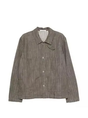 SUNFLOWER Labour Stripe-pattern Button-up Jacket