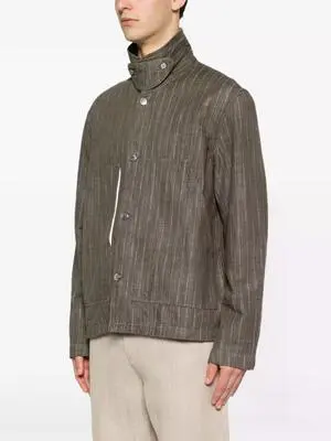 SUNFLOWER Labour Stripe-pattern Button-up Jacket
