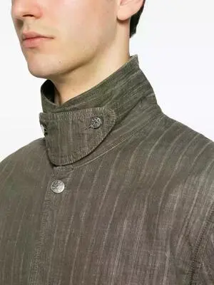 SUNFLOWER Labour Stripe-pattern Button-up Jacket