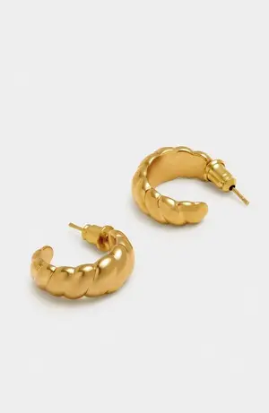 KATIE LOXTON Harper Twist Hoop Earrings