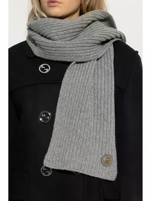 Gucci Logo-patch Knit Scarf