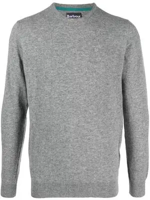 Barbour Logo-embroidered Wool Sweater - Grey