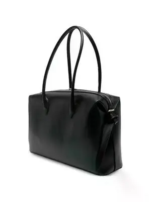 Yuzefi Large Brioche Leather Tote Bag - Black