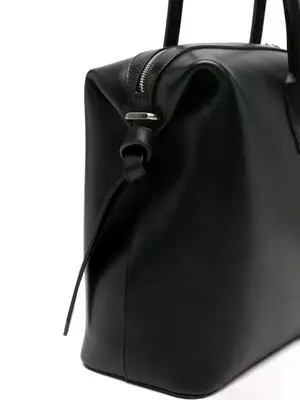 Yuzefi Large Brioche Leather Tote Bag - Black