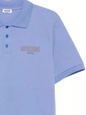 Moschino Logo-print Polo Shirt - Blue