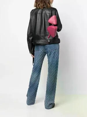 Iceberg Leather Triangle Belt Bag - Pink