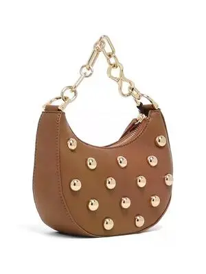 TWINSET Stud-embellished Leather Clutch With Chain Handle