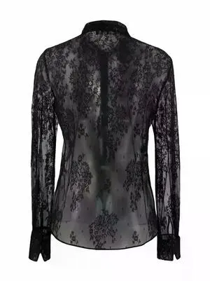 Carine Gilson Floral-lace Long-sleeve Blouse