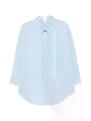 JUUN.J Lace-up Pinstripe Shirt