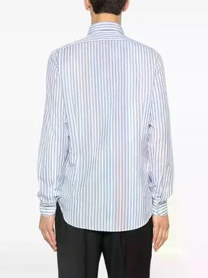 Eleventy Vertical-stripe Spread-collar Shirt