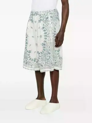 TAAKK Paisley-print Mesh Shorts