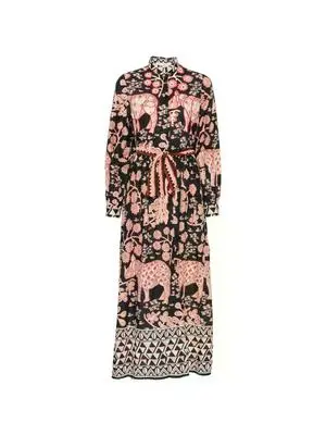 CONNOR&BLAKE Sequin-embellished Animal-print Maxi Dress - Black