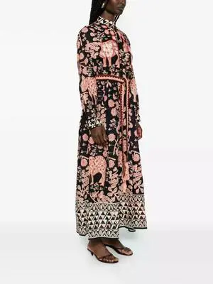 CONNOR&BLAKE Sequin-embellished Animal-print Maxi Dress