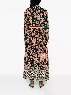 CONNOR&BLAKE Sequin-embellished Animal-print Maxi Dress