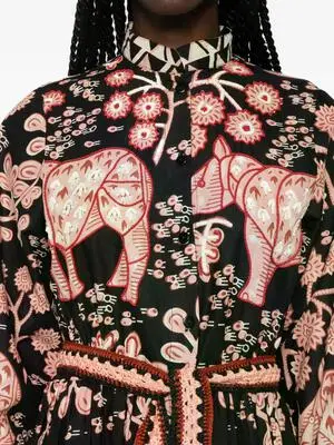 CONNOR&BLAKE Sequin-embellished Animal-print Maxi Dress