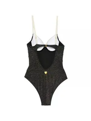 TWINSET Glitter-effect Ruched Swimsuit