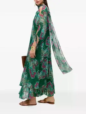 Rixo Hayden Butterfly-print Midi Dress