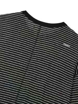 STUDIO TOMBOY Striped Henley T-shirt - Black