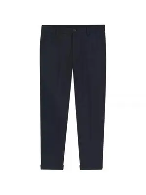 BOSS Pressed-crease Turn-up Trousers