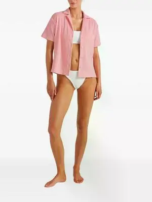 Hunza G Short-sleeve Towelling Shirt - Pink