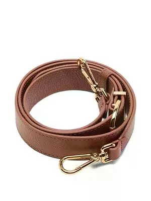 COCCINELLE Beth Adjustable Grained Leather Shoulder Strap - Brown