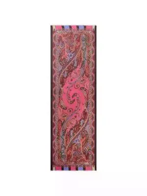 Etro Floral-motif Silk Scarf - Pink