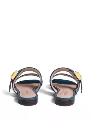 COCCINELLE C-me Lock Double-strap Sandals - Blue