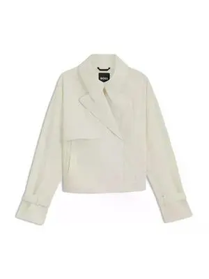 BOSS Double-breasted Gabardine Jacket